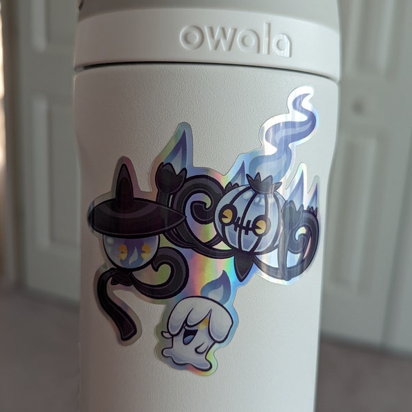 Cute Chandelure, Litwick, and Lampent Pokemon Holographic Sticker - Etsy