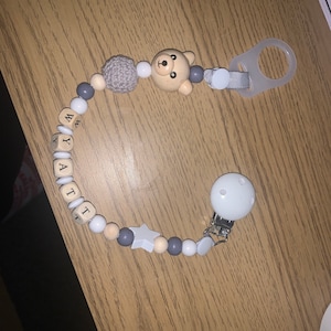 Beautiful Handmade Personalised Dummy Clip Wooden Dummy | Etsy