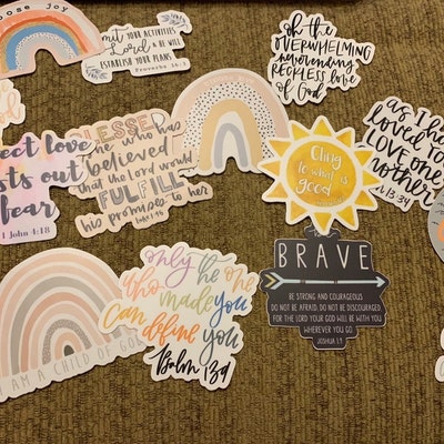 Christian Stickers Faith Decals Religious Art Be Brave - Etsy