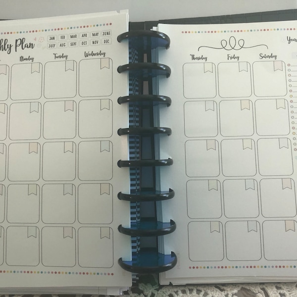 Weekly Planner 2 Page Spread Printable, INSTANT DOWNLOAD, Monday Start ...