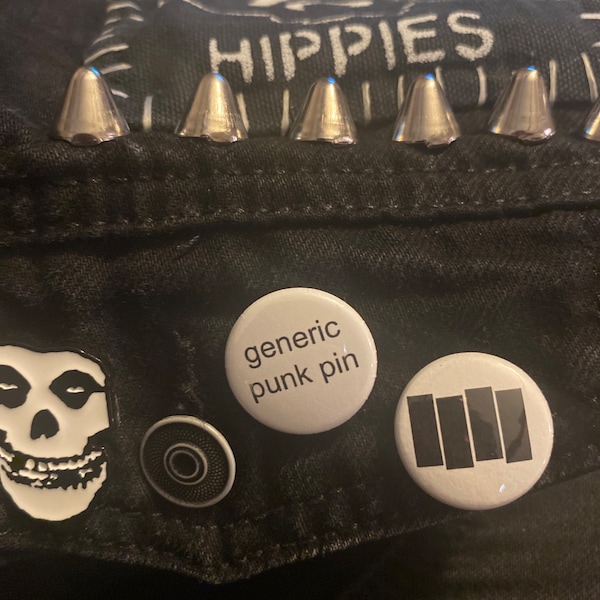 Generic Punk Pin - Pinback Button or Magnet 1 or 1.5 Inch - Great for ...