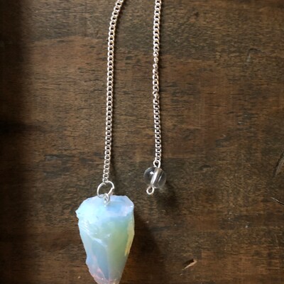 Raw Opalite Crystal Pendulum Reiki Wicca Divination Tool Earthegy 3177 - Etsy