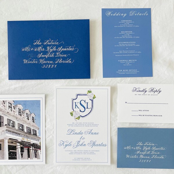 Tess Style Wedding Envelope Calligraphy • Sample • Do Not Buy! - Etsy