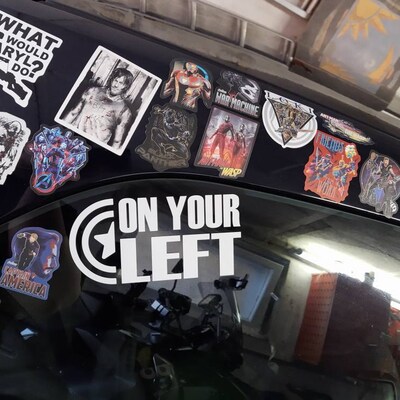 Captain America on Your Left Vinyl Sticker Decal for Car Window Laptop ...