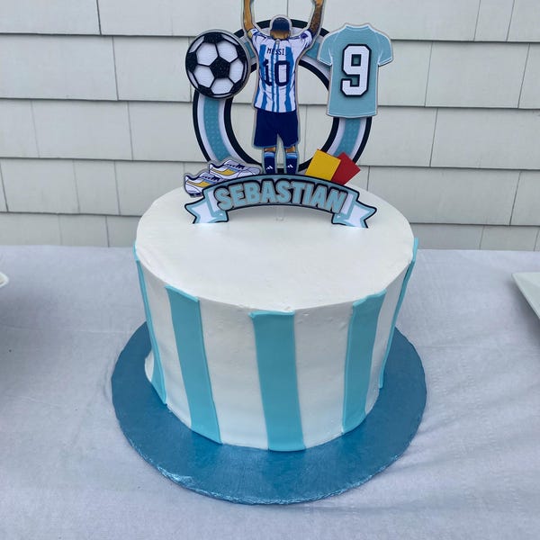 Messi Cake Topper, Messi Inter Miami Cake Topper, Soccer Cake Topper ...