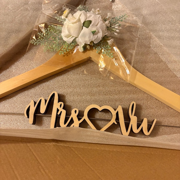 SET 6-10 Wedding Name Hanger, Personalized Bridesmaid Hanger, Bridal ...