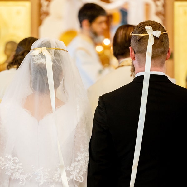 Handmade Pair Orthodox Wedding Crown (stefana) 925 Silver Gold Plated ...