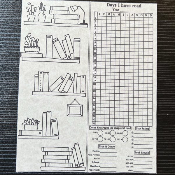 Reading Log Bookmark Printable | Track Your Reading | Book Tracker ...