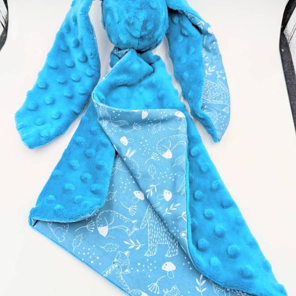 Bunny Lovey Sewing PATTERN - Instant Download, DIY Baby Lovey in Minky ...