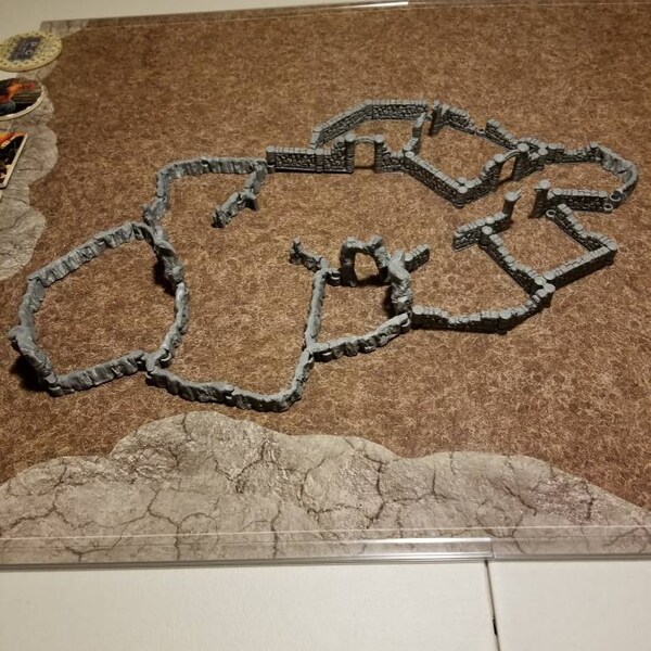 Map Building Walls Tile Set | Dry Cavern Style | Scatter Terrian ...