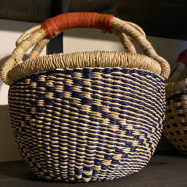 Teeny Tiny Solid Natural Basket - Handwoven in Ghana - Small Item ...