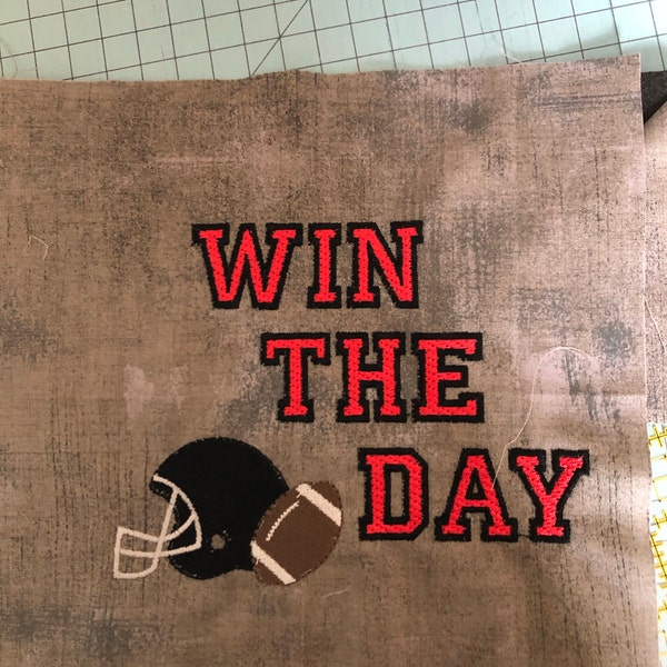 Mini Helmet and Football Fill Stitch Machine Embroidery Design File ...