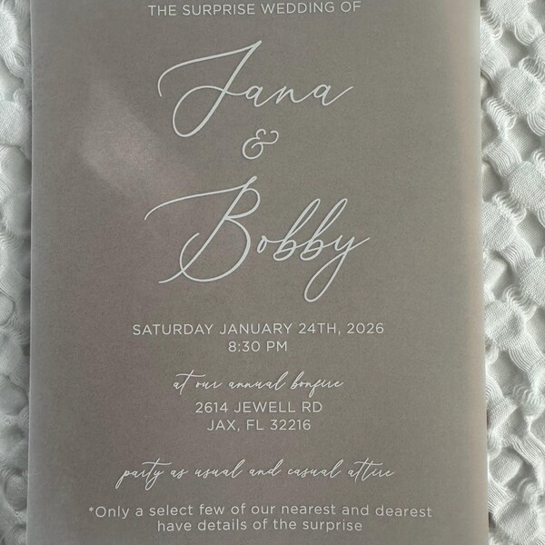 Vellum Wedding Invitations, Printed Vellum Wedding Invitation Inserts ...