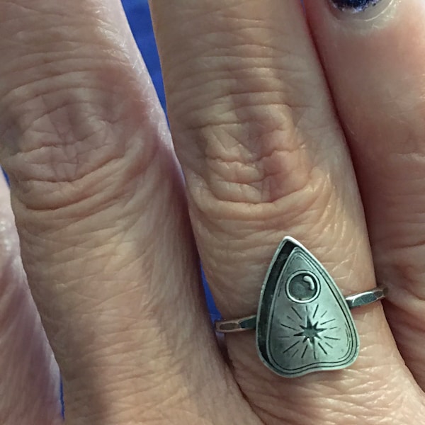 Silver Planchette Ring - Talking Spirit Board - Ouija Jewelry ...