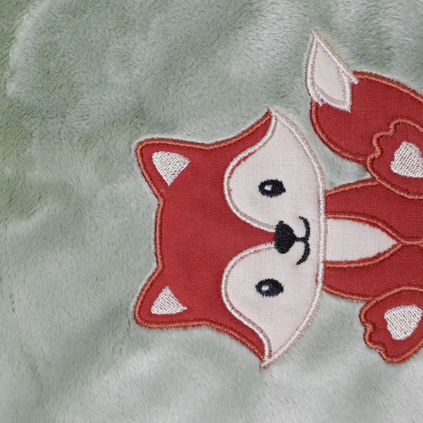 Baby Fox Applique Embroidery Design: 5 Sizes (instant Download) - Etsy