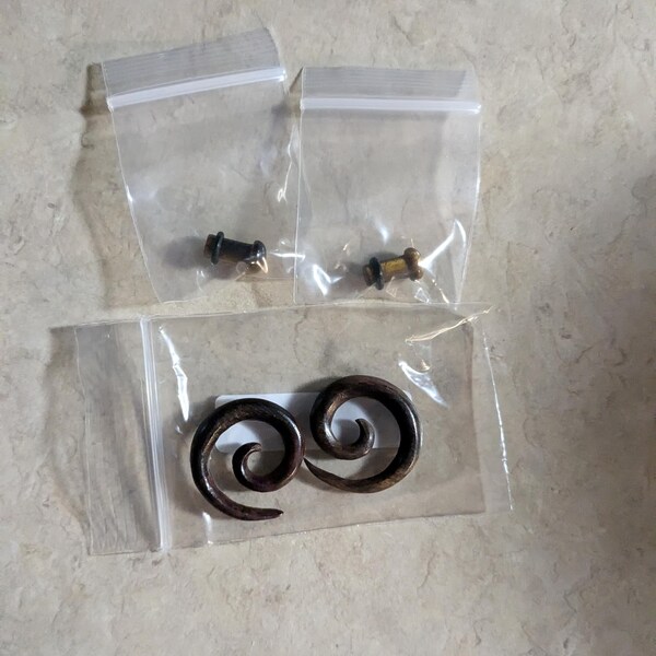 8 Pairs Rainbow Steel Pinchers 0g-14g Tapers Crescents Septum 0g 2g 4g ...