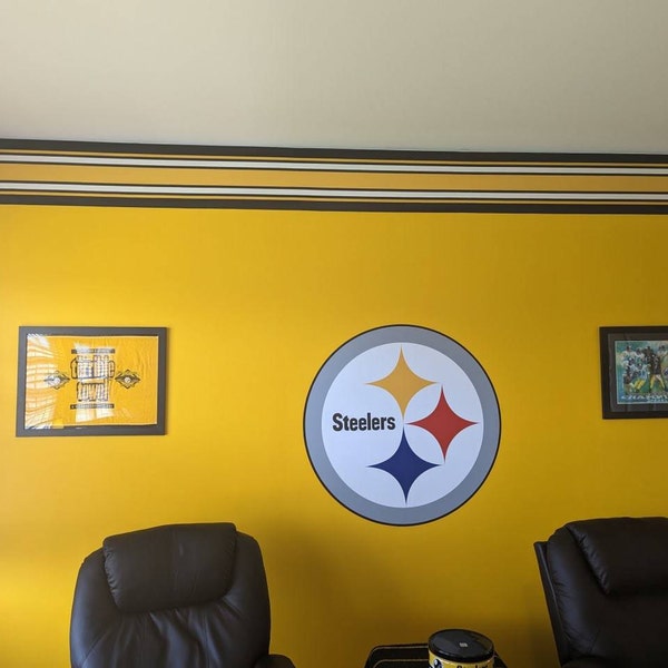 Pittsburgh Steelers Superstripes NFL Team Wallpaper Border - 12inch - Etsy
