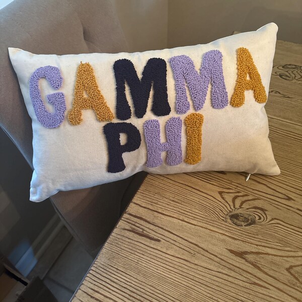 Custom Hand Embroidery Pillow, Personalized Punch Needle Pillow ...