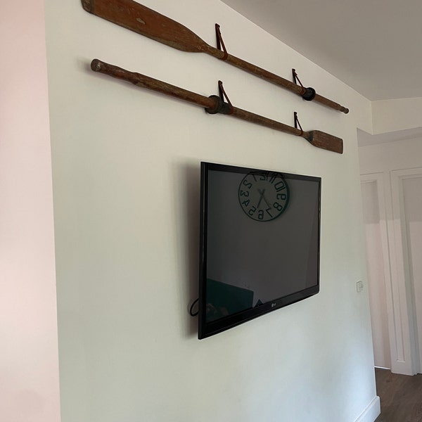 Leather Paddle Display Hanger, Canoe Row Hook, Wall Hanging Strap ...