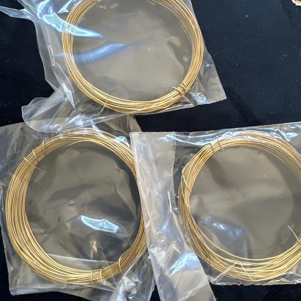 20 Ga 30 Feet Half Hard Brass Wire, Wrapping Wire, Bulk Lot Jewelry ...