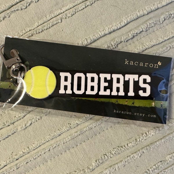 Tennis Ball Personalized Keychain / Keyring / Bag Tag / Name Tag - 3D ...