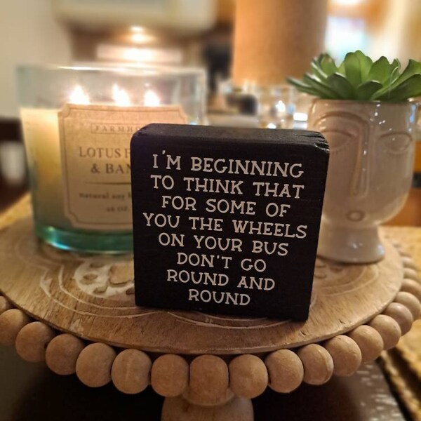 Custom Mini Wood Blocks | Inspirational Blocks | Home Decor | Desk ...