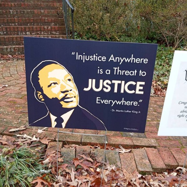 Martin Luther King Justice Yard Sign // 2-sided // Protest Sign ...