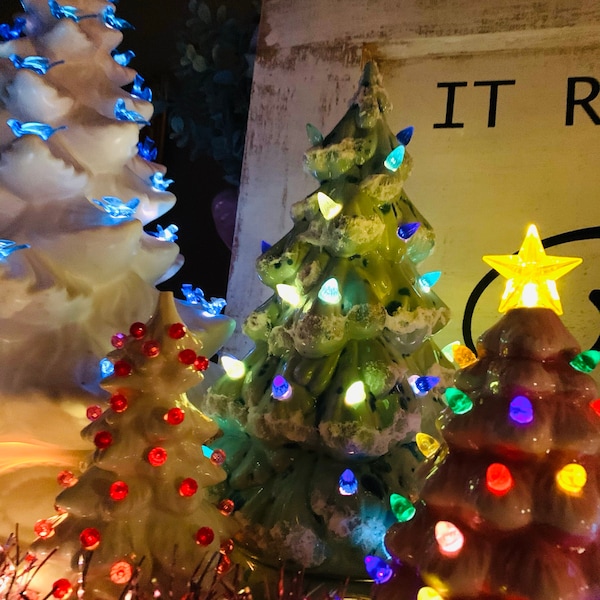Light up Ceramic Christmas Tree - Etsy Canada