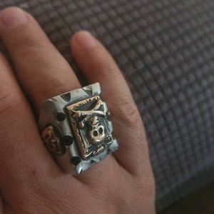 Mexican Biker Ring Virgin Mary and Child Holy Theotokos Mother Mary ...