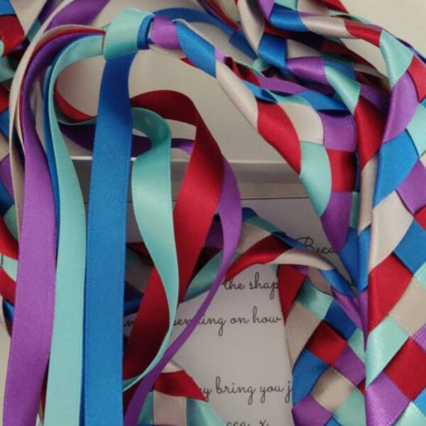 Bespoke Handfasting Ribbons - 5 Ribbon Plait - Choose Your Colours - Etsy
