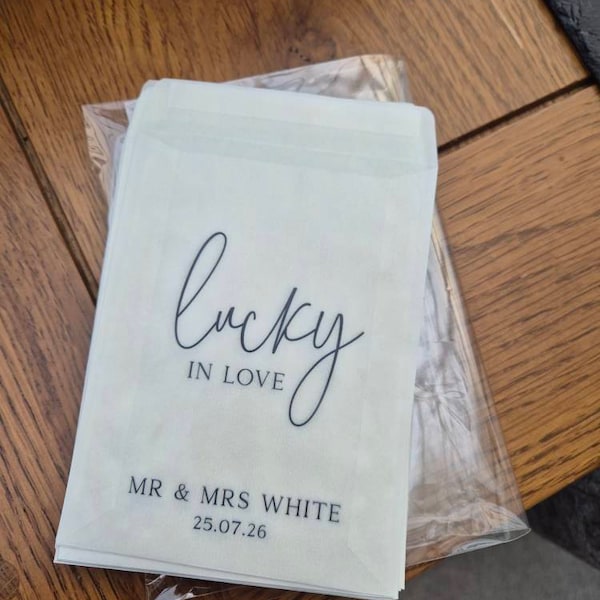 Scratch Card Holder Wedding Favour Packets Lucky in Love - 100% ...