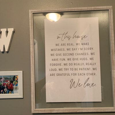 In This House Printable Wall Art Family Wall Decor (Download Now) - Etsy