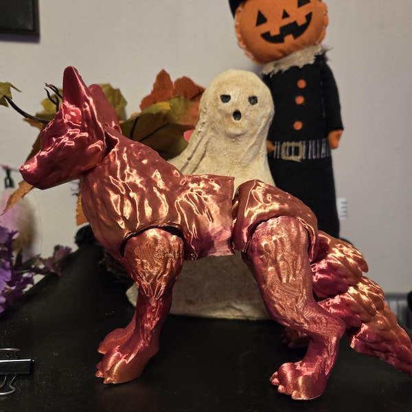 Cinder Wolf Articulating Flexi by Cinderwing Articulated Fidget Toy 3D ...