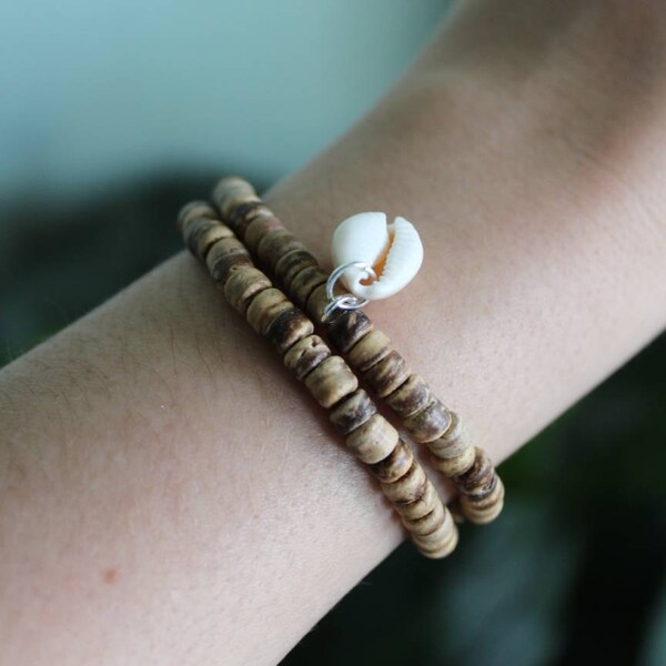 2pcs Coastal Bracelets, Boho Beachy, Surfer Bracelets, Seashell ...