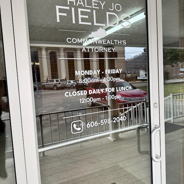 Custom Store Hours Decal - Business Door Sign for Hours of Operation ...