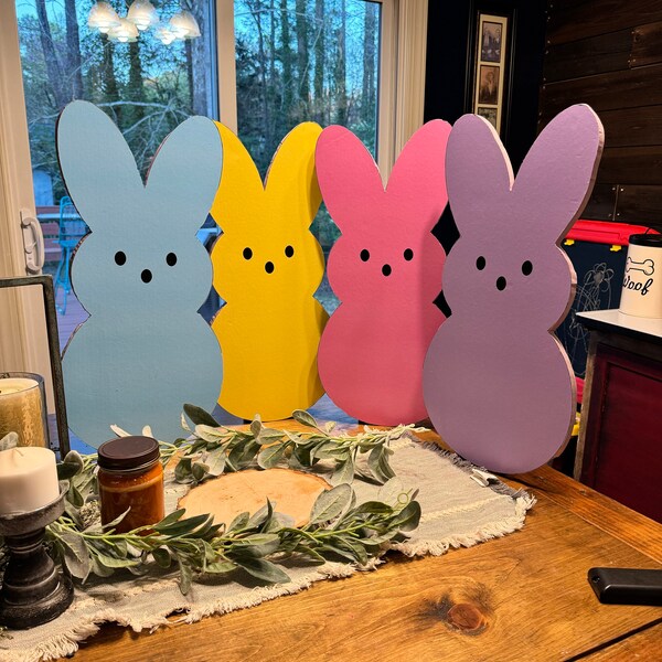 Easter Bunny Peeps SVG, Png, Dxf, Eps, Pastel Easter Clipart ...