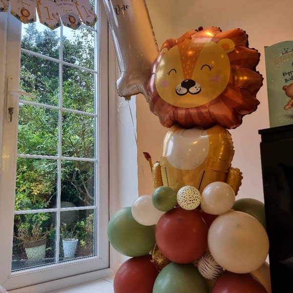 High Quality Large Lion Balloon Sculpture, Any Number, Safari Balloon ...