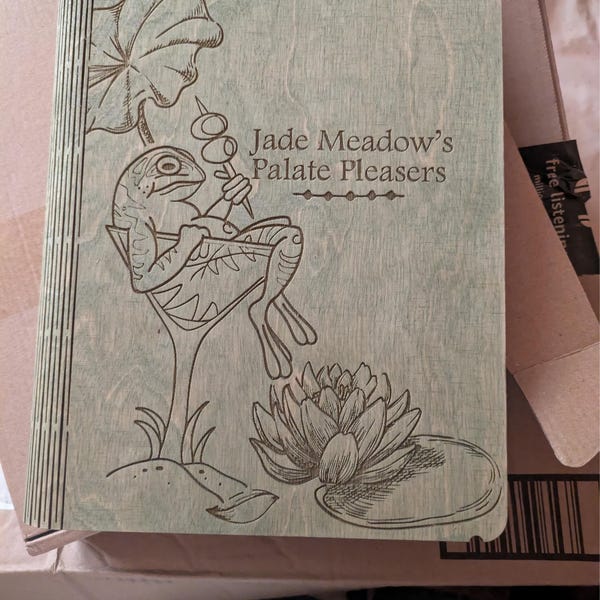 Handwritten Recipe Cookbook, Personalized Wooden Recipe Book, Binder ...