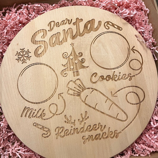 Dear Santa - Rotating Christmas Board - Engraved Christmas Board - Free ...