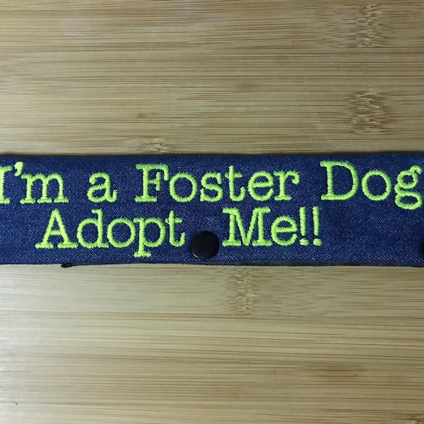 1 I'm a Foster Dog, Choose Which Ending, Leash Sleeve, Collar Wrap ...