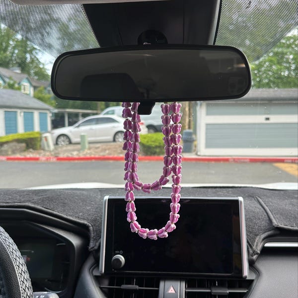 Car Lei, Crown Flower Car Lei, Handmade Clay Flower Lei, Life-like Clay ...