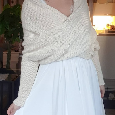 KNITTING PATTERN Wrap Me up Sweater Scarf, Sweater Scarf, Scarf With ...