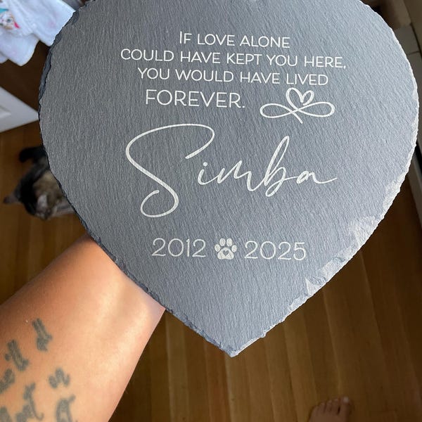 Memorial Stone Personalized Sympathy Gift Real Slate Poem Keepsake ...
