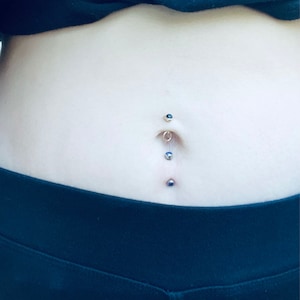 Simple Loop Belly Button Ring Minimal Body Jewelry Piercings | Etsy