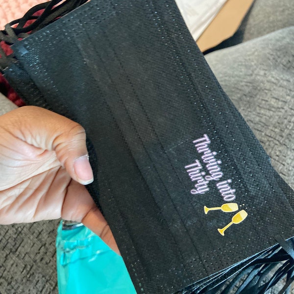 Disposable Face Mask// Adult Masks// Custom// Personalize Mask ...