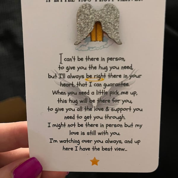Pocket Hug From Heaven | Pocket Token | Bereavement Gift | Keepsake ...