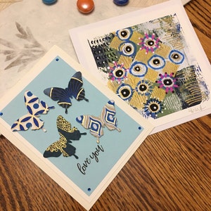 Hand Painted Collage Sheets, Hand Painted Collage Papers, Mixed Media ...