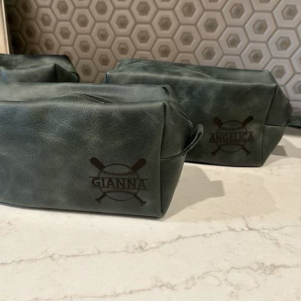 Gift for Football Coaches & Players, Team Gift Ideas, Leather Dopp Kit ...