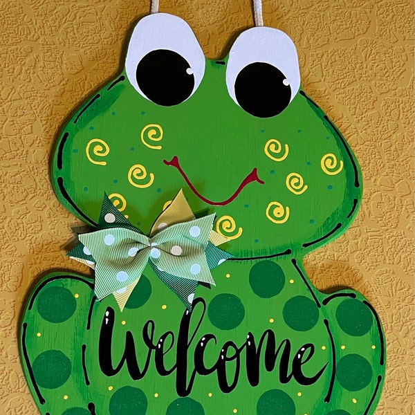 Personalized FROG TEACHER SIGN School Name Classroom Plaque Wall Door ...