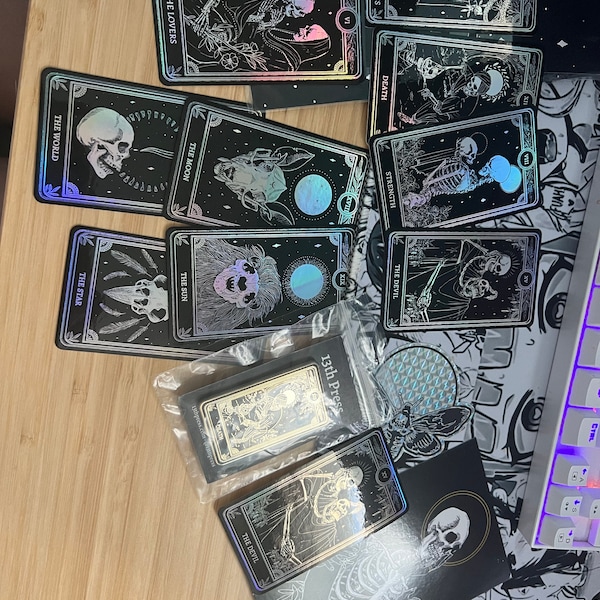 Celestial Sticker Pack, Marigold Tarot Holographic: the Star, the Moon ...